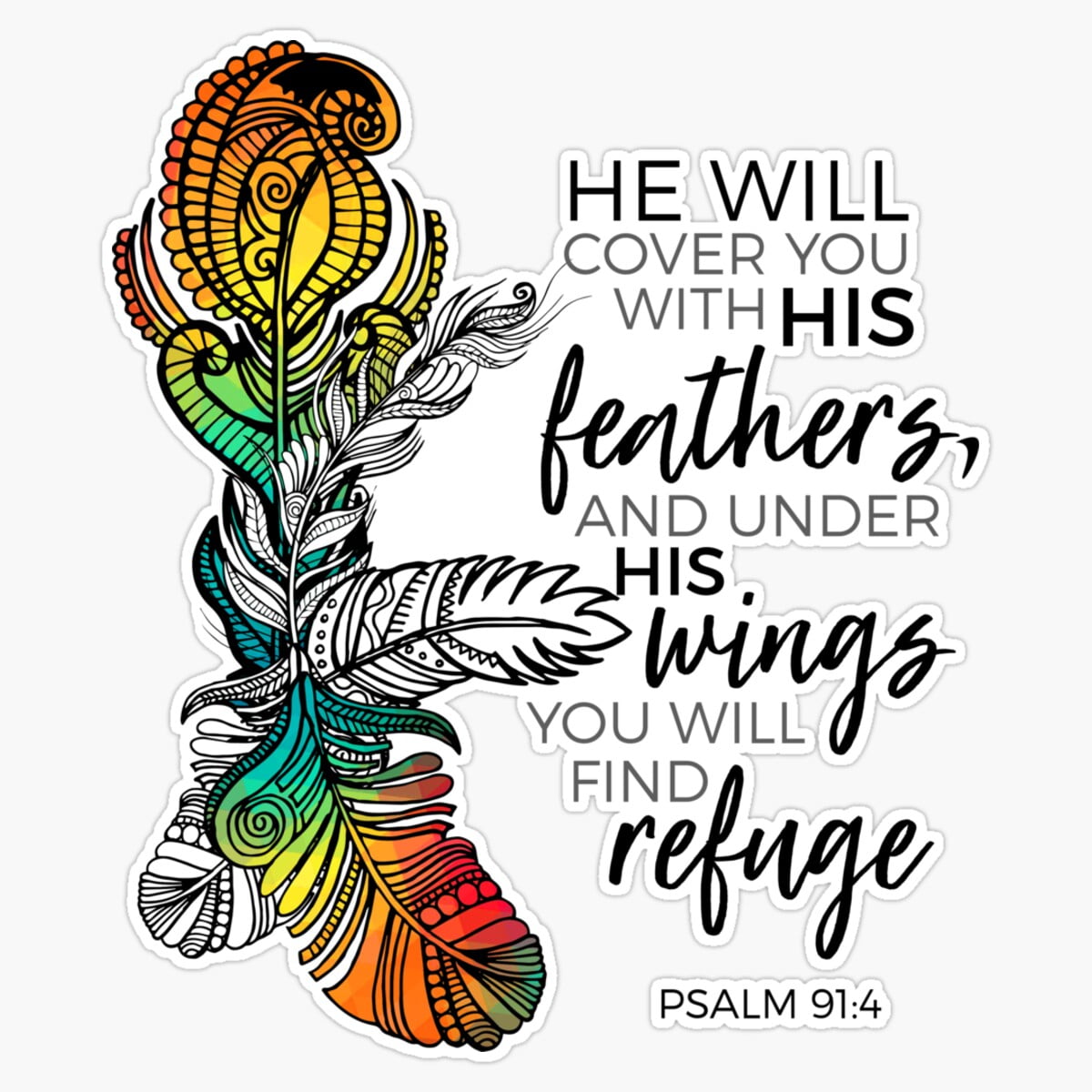 Maneki Bible Verse Joy Being Safe And Secure - Christian T-Shirt Psalm ...