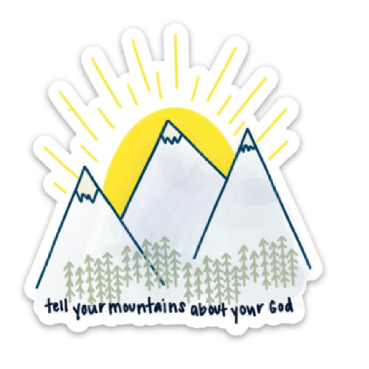 Maneki Bible Verse Sticker Christian Fridge Sticker Tell Your Mountains ...