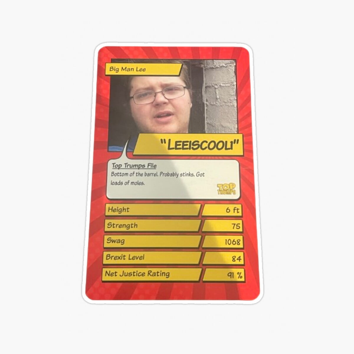 Maneki Big Man Lee Top S Card Sticker, Phone Decal Water Bottle ...