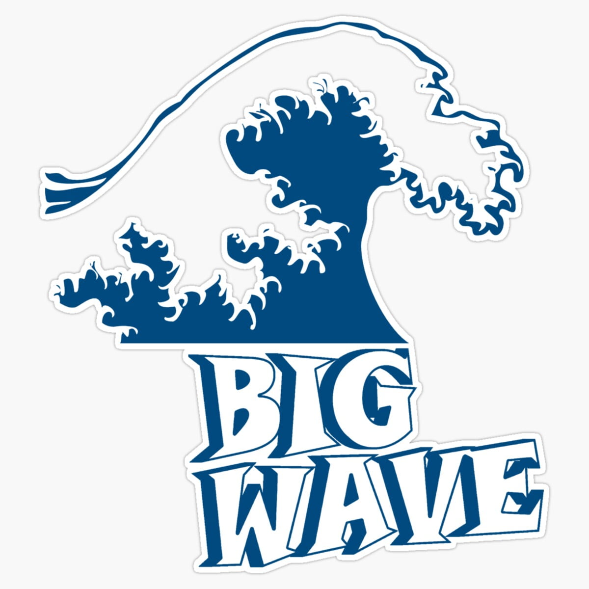 Maneki Big Wave Surf Dark Er, Phone Decal Water Bottle Stickers Car ...