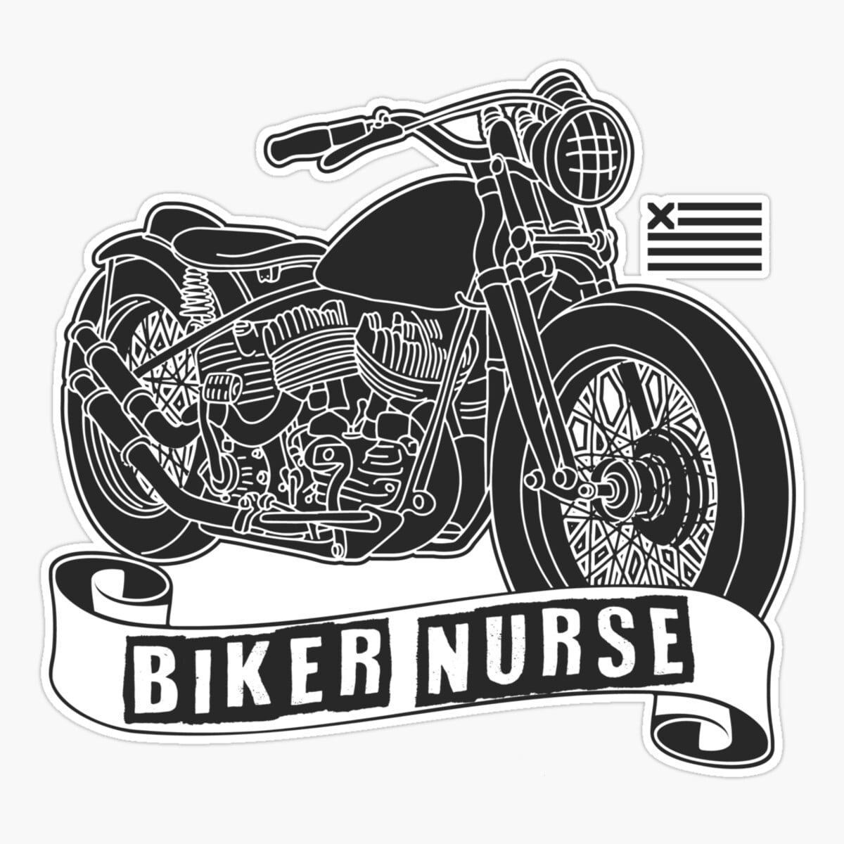 Maneki Biker Nurse, Gift For Nurse Who Rides Motorcycles, Nurse Biker ...