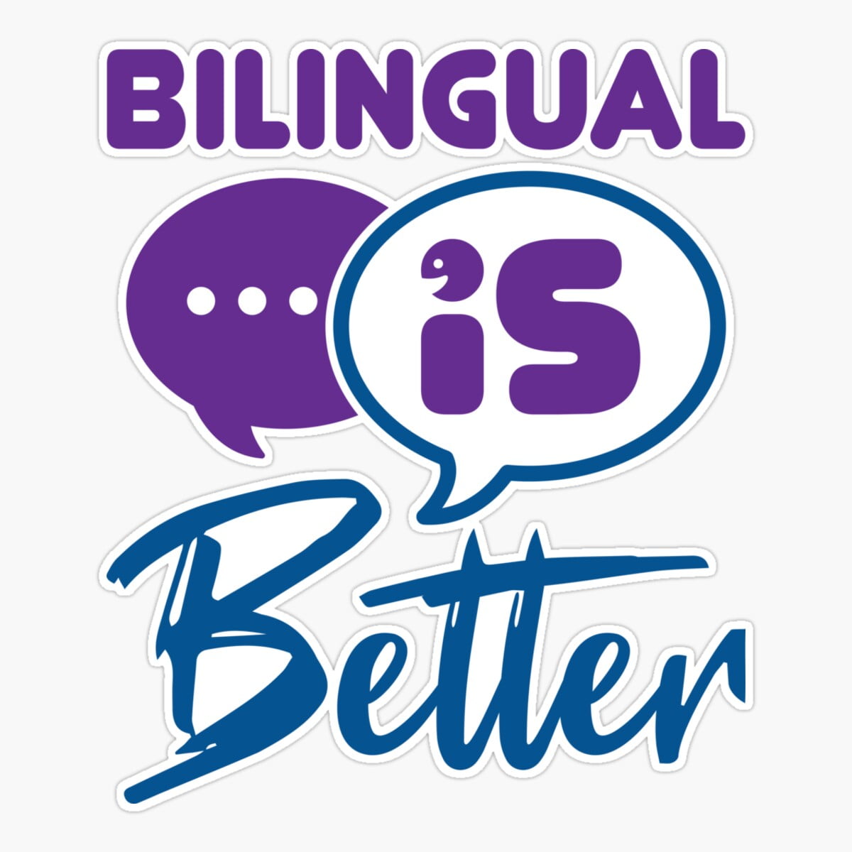 Maneki Bilingual Is Better Er, Phone Decal Water Bottle Stickers Car ...