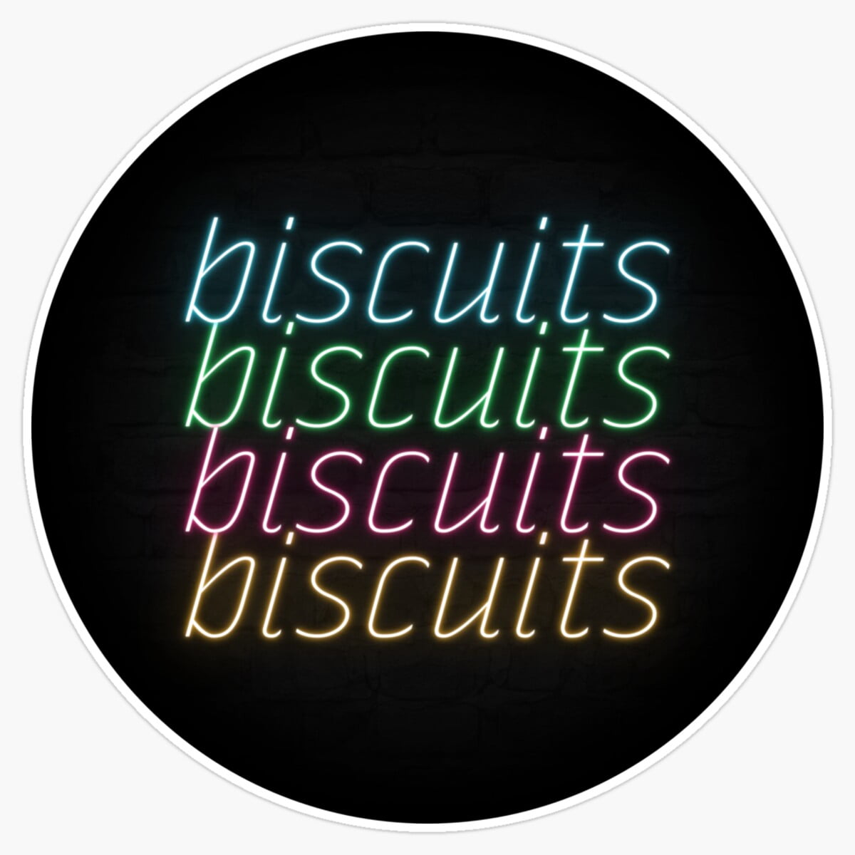Maneki Biscuits Biscuits Biscuits Biscuits Neon Multicolor Text Er ...
