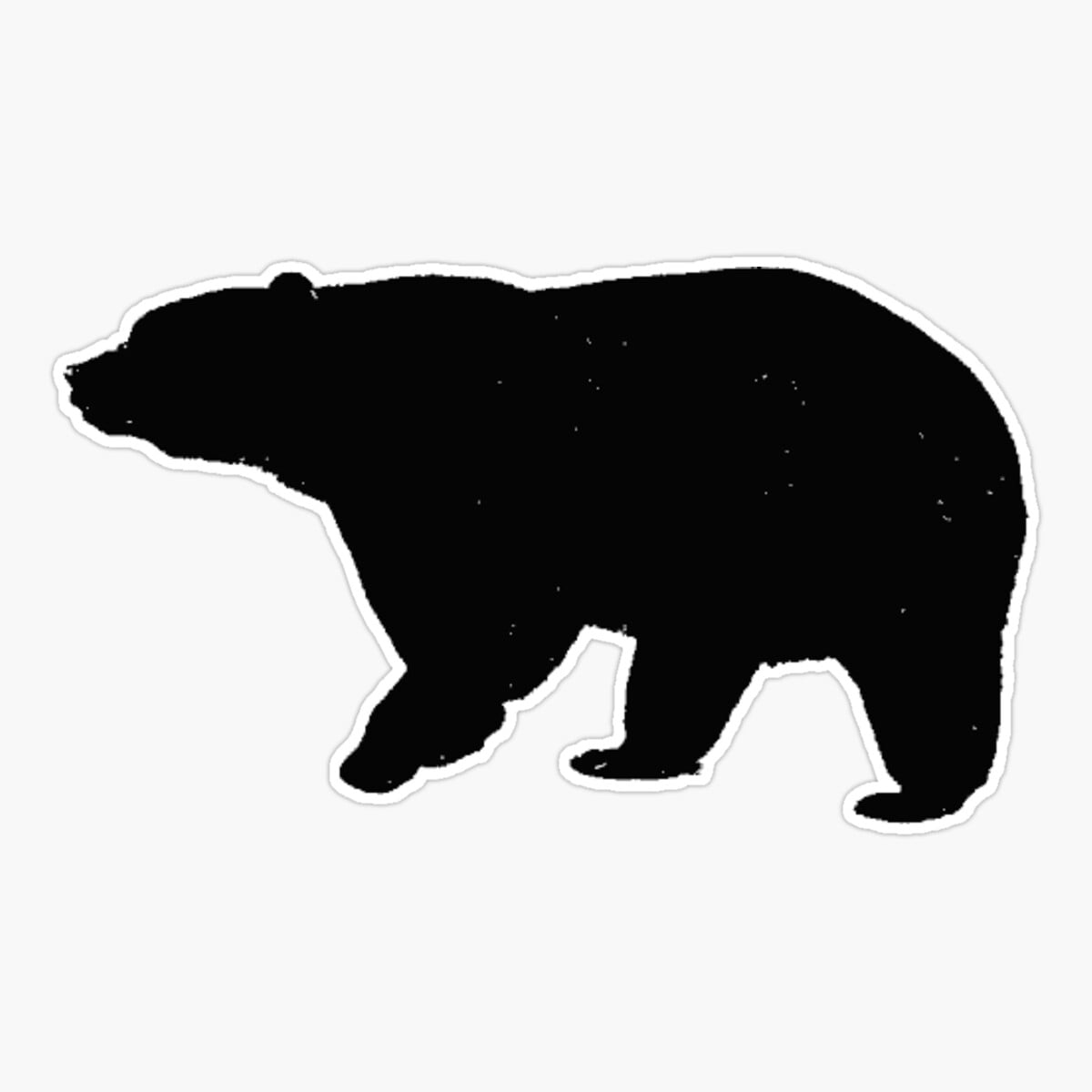 Maneki Black Bear Sticker, Phone Decal Water Bottle Stickers Car Decals ...