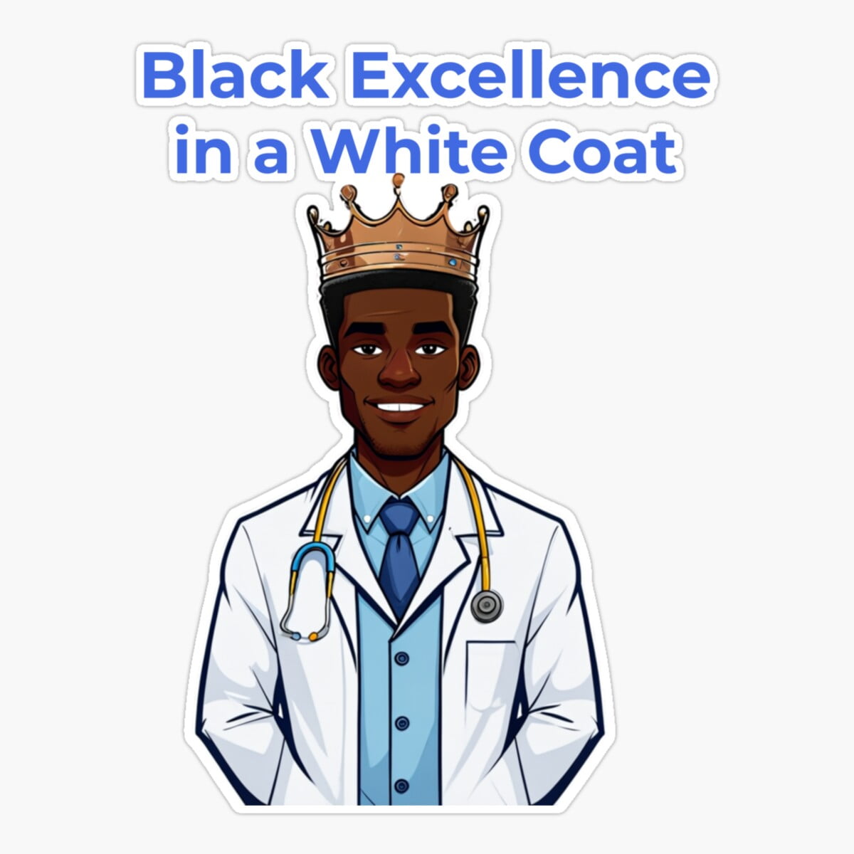 Maneki Black Excellence In A White Coat Er, Phone Decal Water Bottle ...