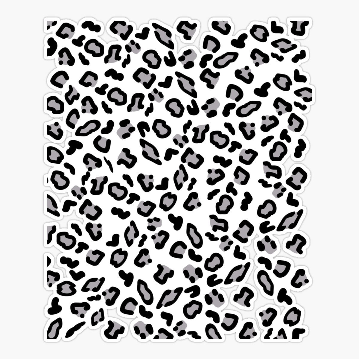 Maneki Black Gray Leopard Cheetah Jaguar Wild Animal Skin Pattern Er ...