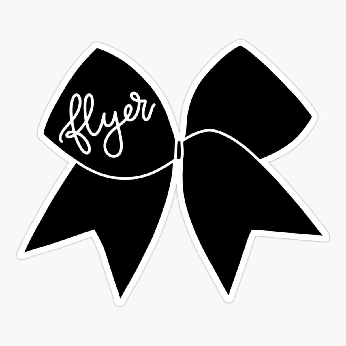 Maneki Black Lyer Cheerleading Bow Er, Phone Decal Water Bottle ...