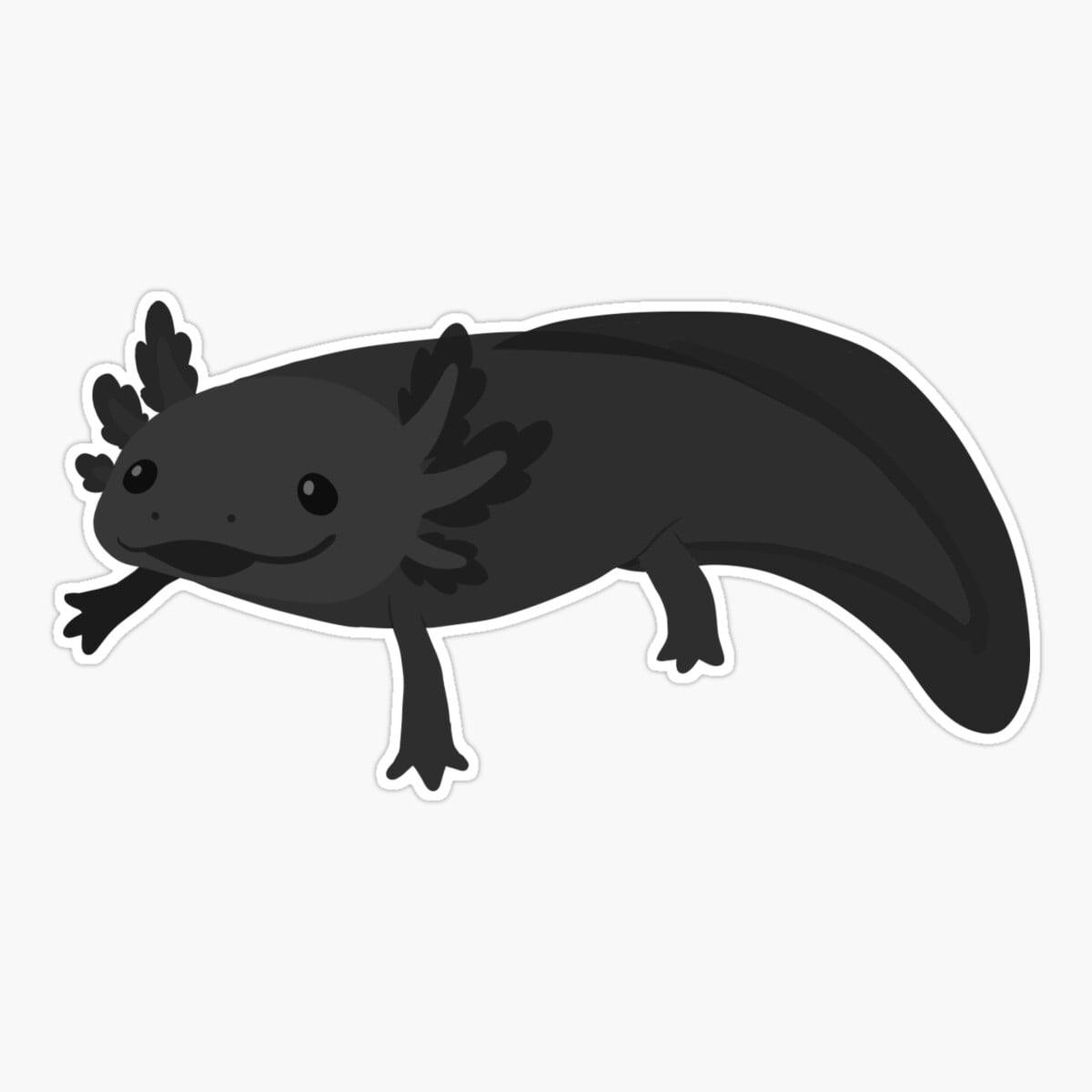 Maneki Black Melanoid Axolotl Er, Phone Decal Water Bottle Stickers Car ...