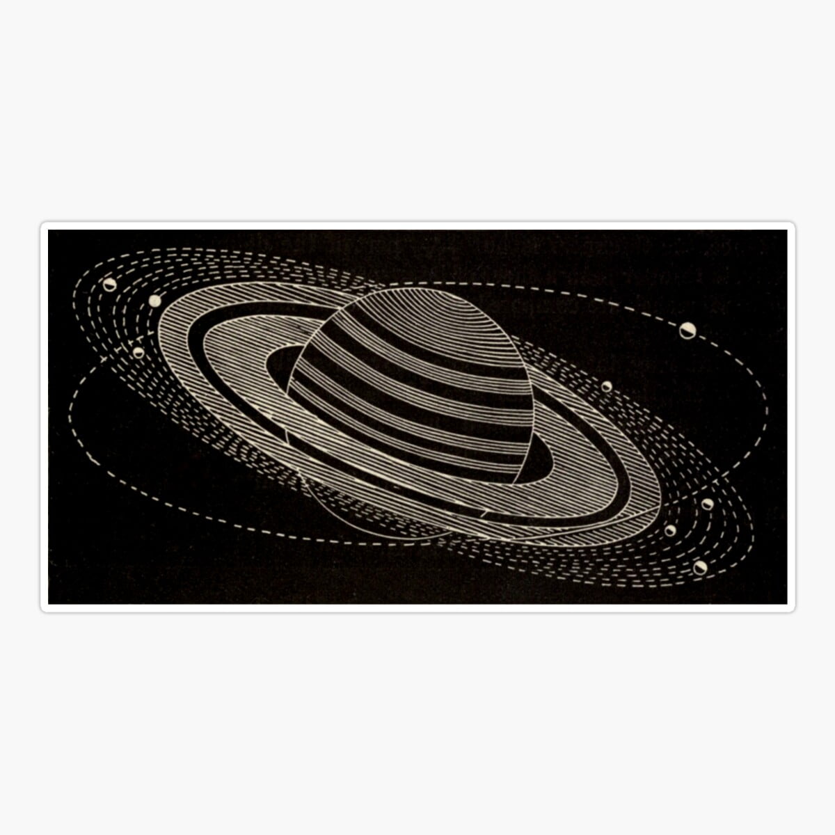 Maneki Black Saturn Er, Phone Decal Water Bottle Stickers Car Decals ...