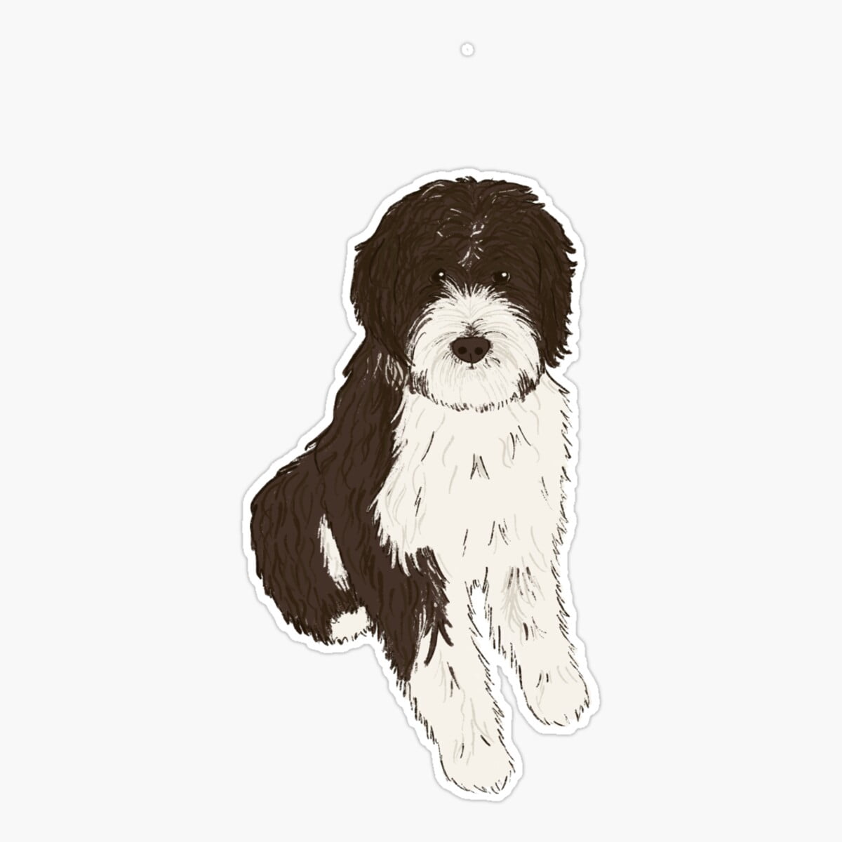 Maneki Black & White Aussie Doodle Er, Phone Decal Water Bottle ...