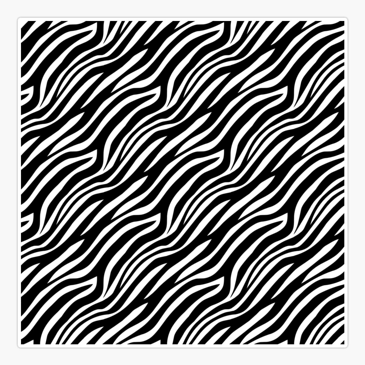 Maneki Black White Wavy Lines Curves Flowing Zebra Stripes Safari ...