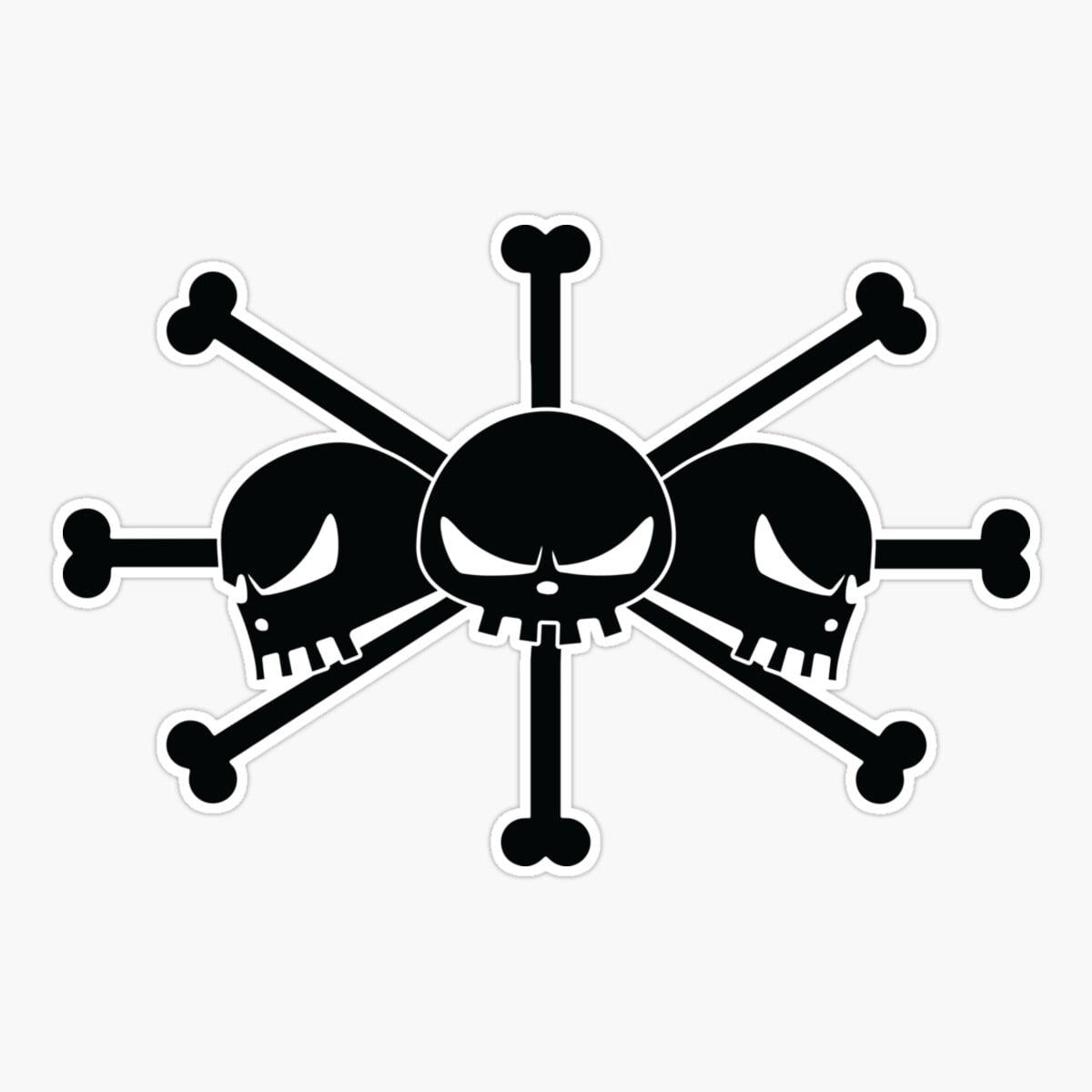 Maneki Blackbeard Pirates Jolly Roger Er, Phone Decal Water Bottle ...