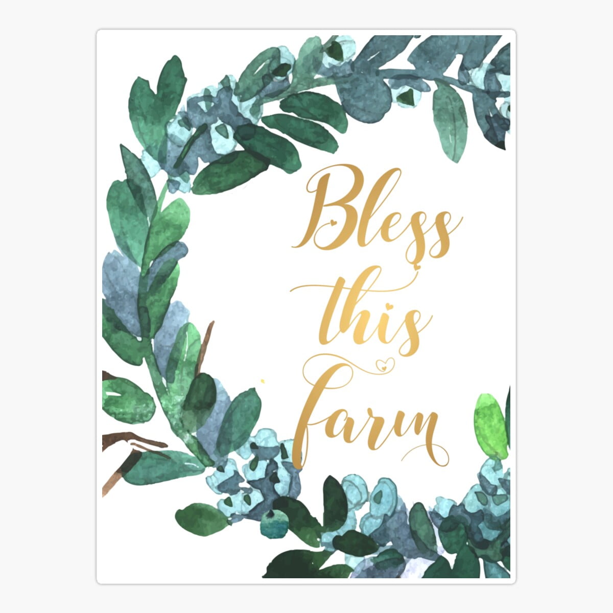 Maneki Bless This Arm Home Quote Hand Lettering Gold Calligraphy Golden ...