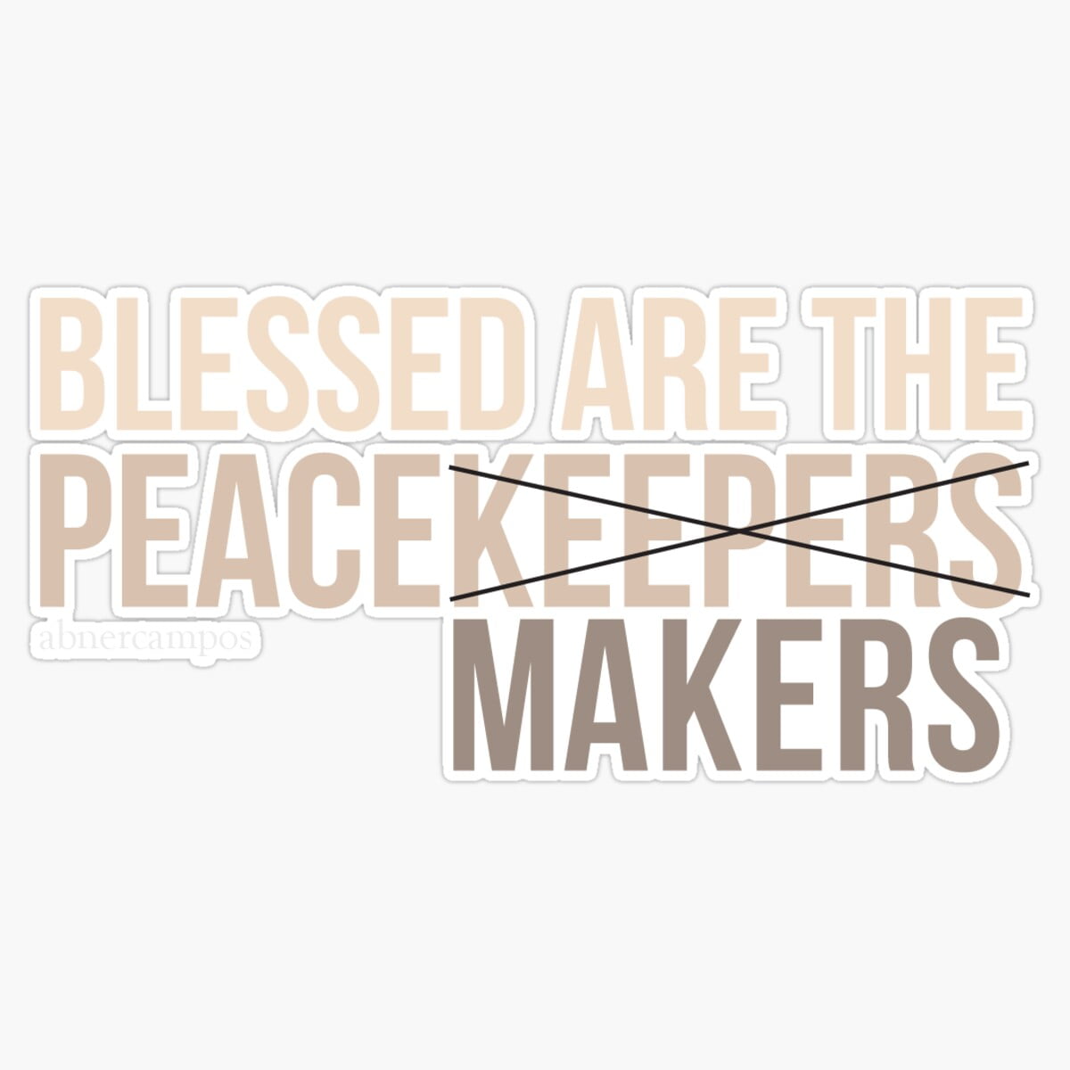 Maneki Blessed Are The Peacemakers Er, Phone Decal Water Bottle ...