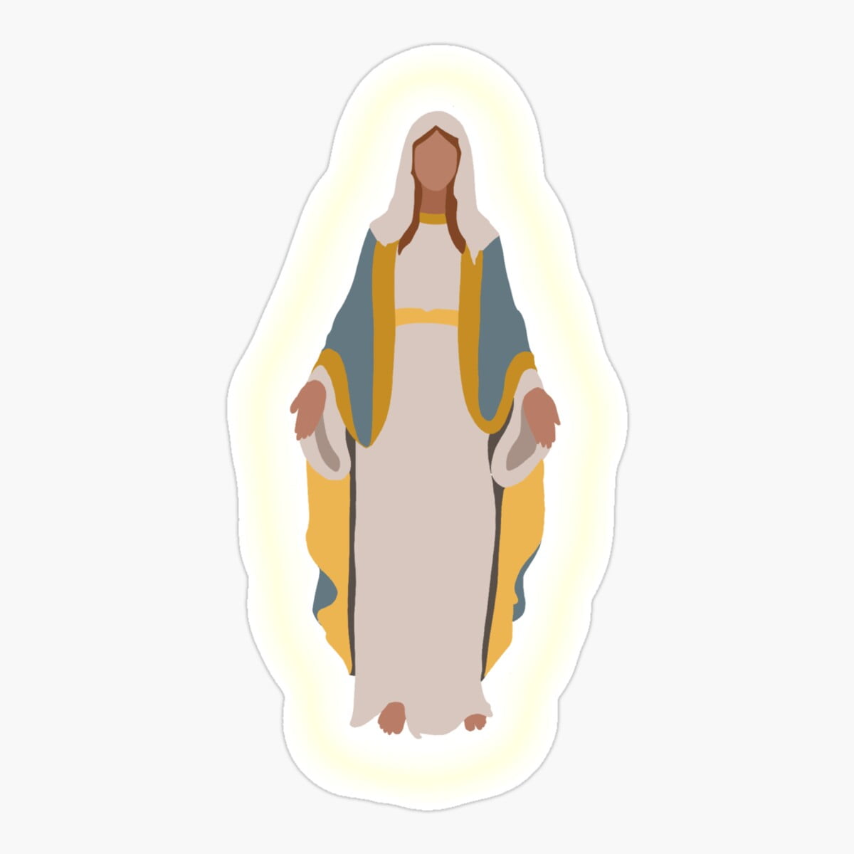 Maneki Blessed Virgin Mary Er, Phone Decal Water Bottle Stickers Car ...