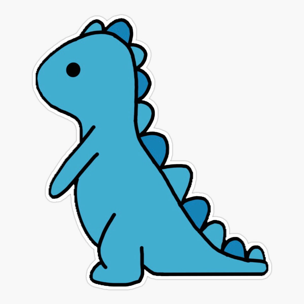 Maneki Blue Dinosaur Sticker, Phone Decal Water Bottle Stickers Car ...