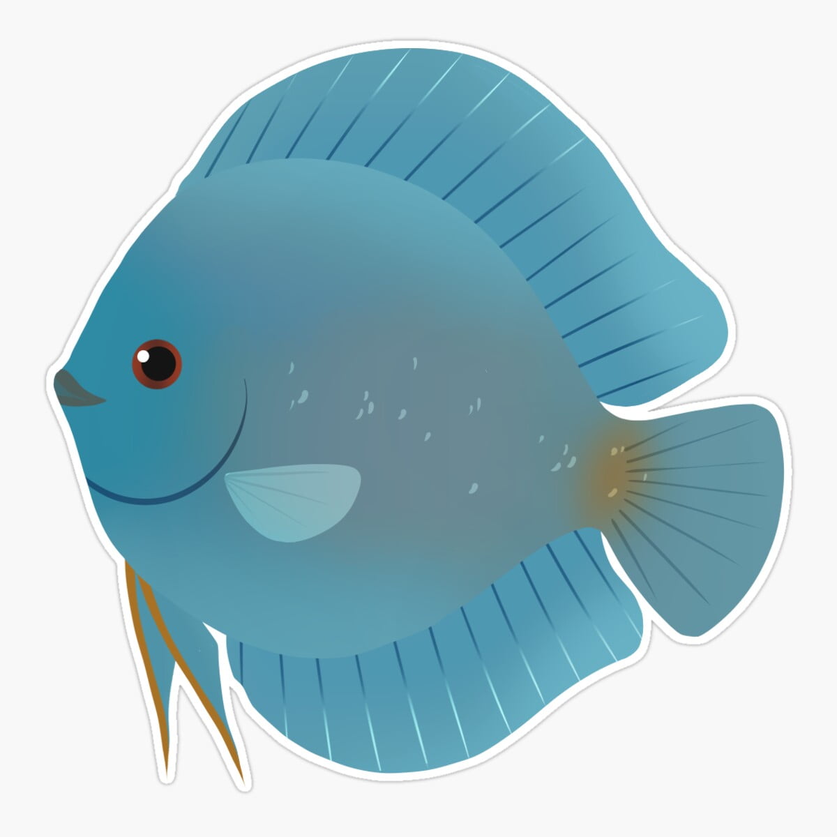 Maneki Blue Discus Er, Phone Decal Water Bottle Stickers Car Decals ...