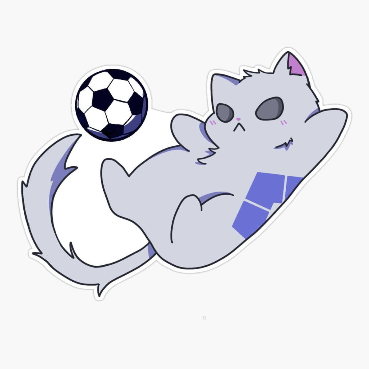 Maneki Blue Lock Seishiro Nagi Cat Sticker, Phone Decal Water Bottle ...