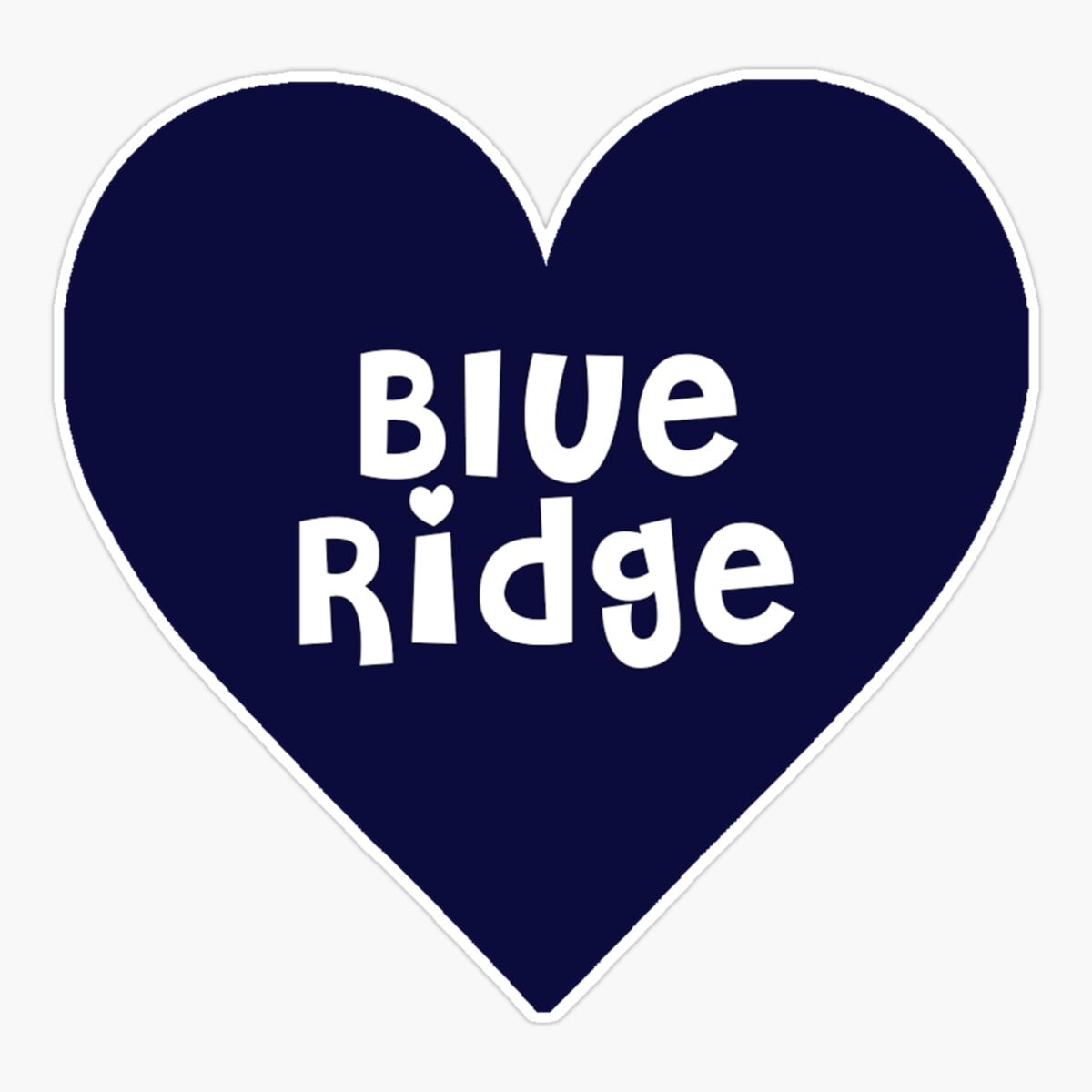 Maneki Blue Ridge Heart Sticker, Phone Decal Water Bottle Stickers Car ...