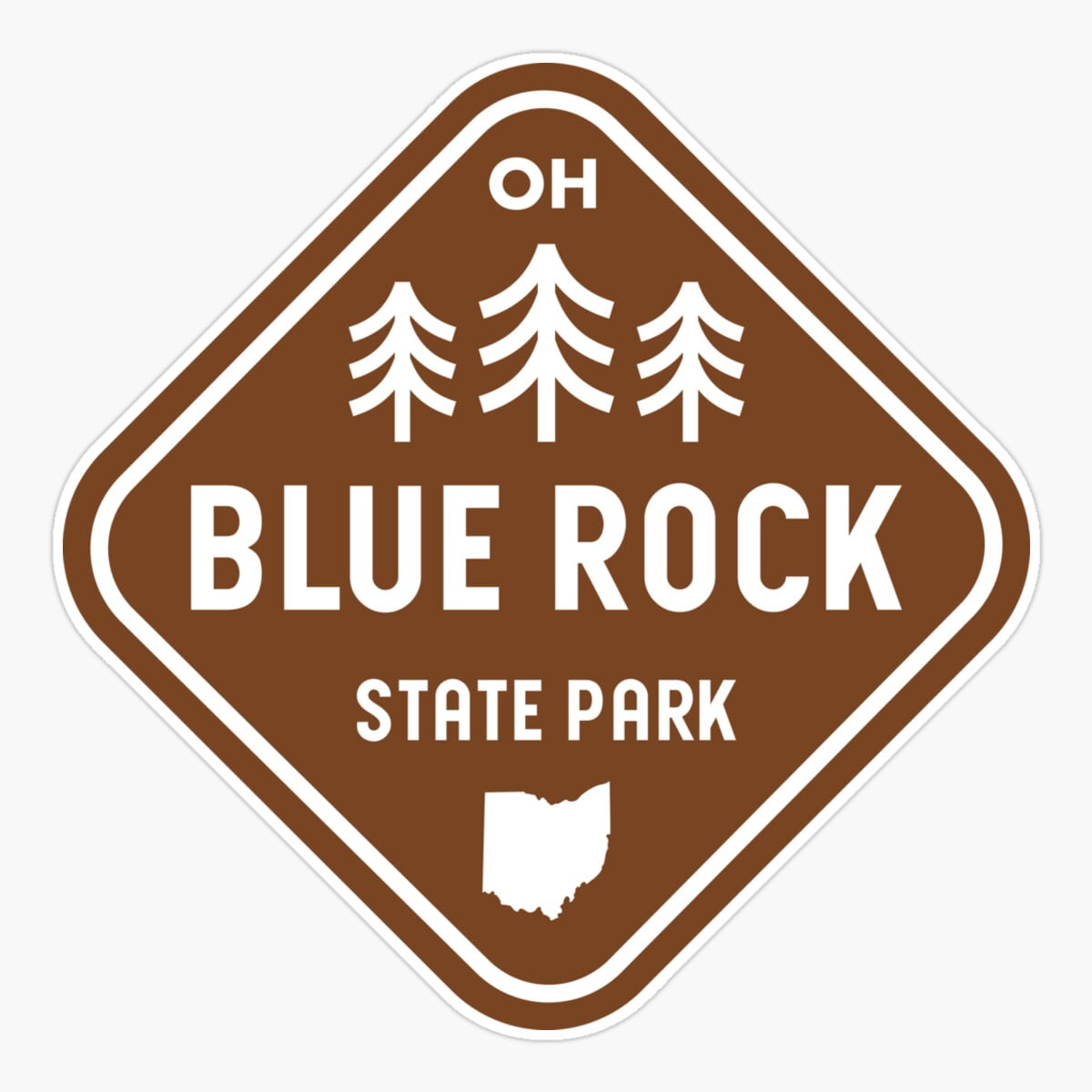Maneki Blue Rock State Park Ohio Rhombus Er, Phone Decal Water Bottle ...