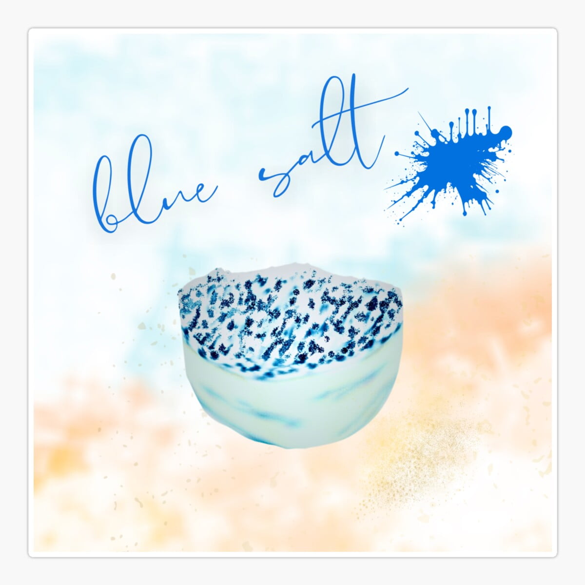 Maneki Blue Salt Sticker, Phone Decal Water Bottle Stickers Car Decals ...