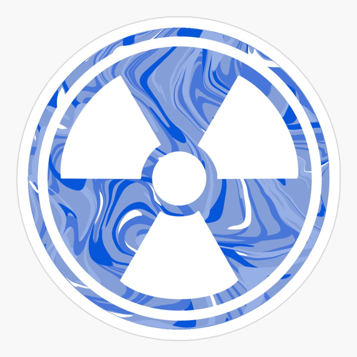 Maneki Blue Swirl Radiology Symbol Er, Phone Decal Water Bottle ...