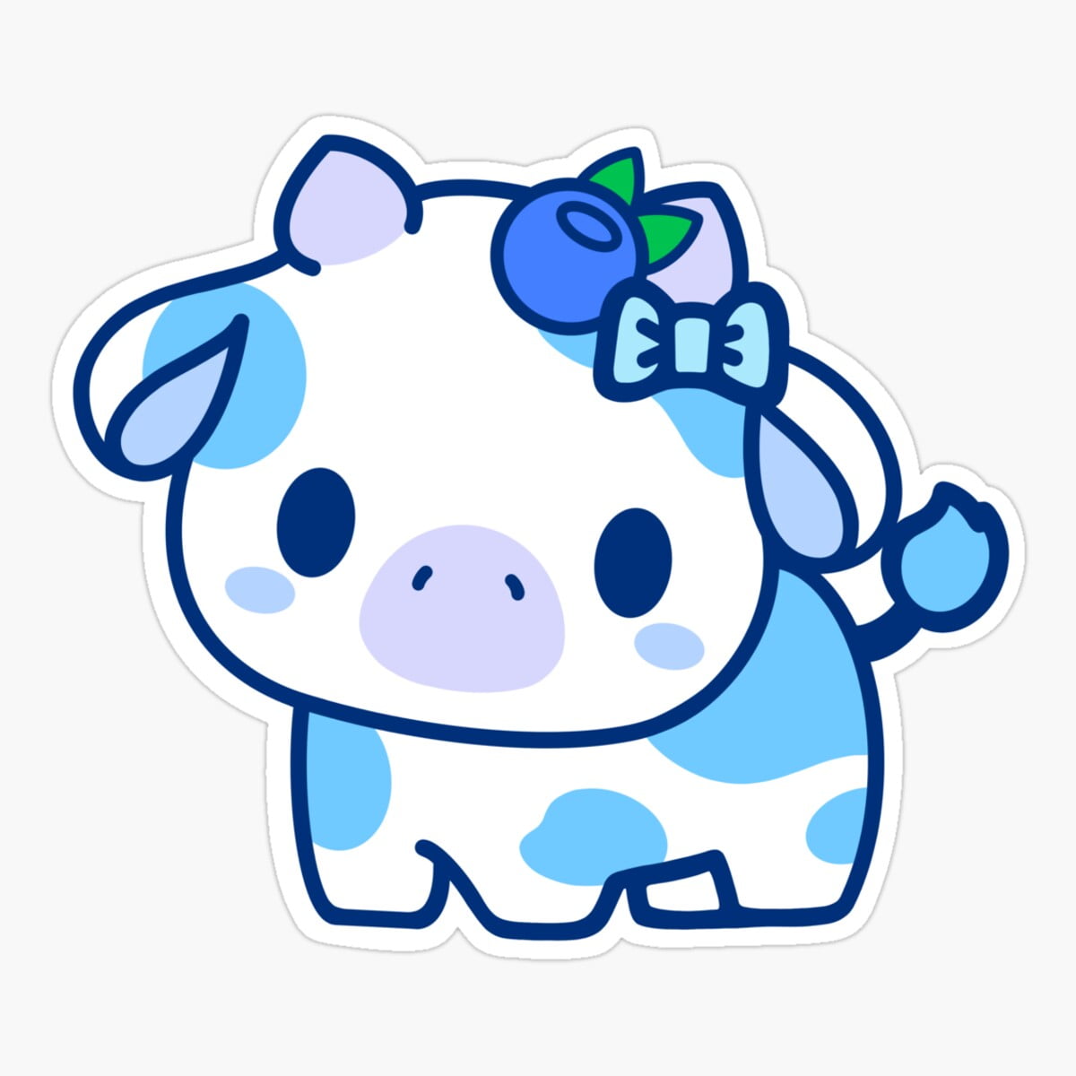 Maneki Blueberry Cow Er, Phone Decal Water Bottle Stickers Car Decals ...