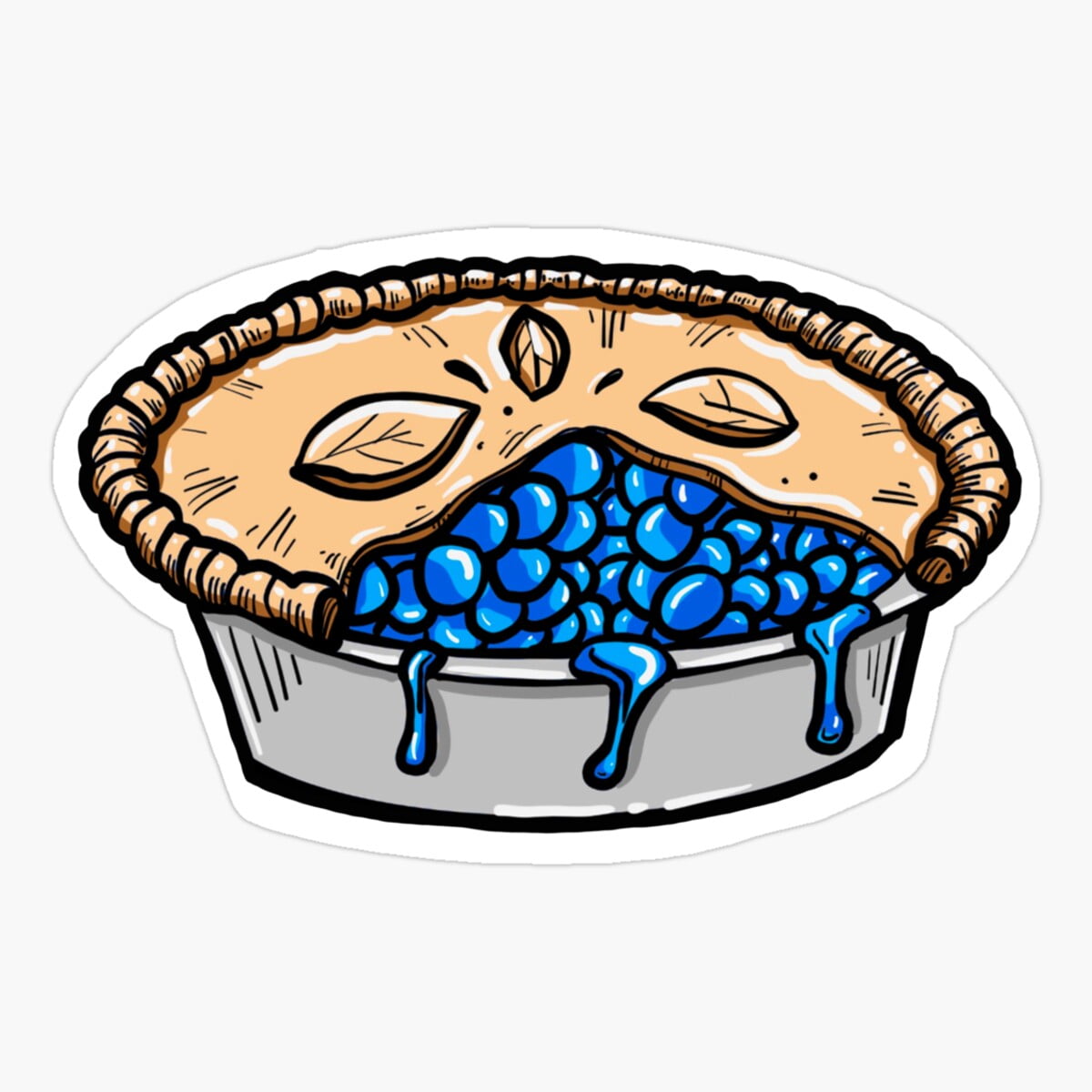 Maneki Blueberry Pie Sticker, Phone Decal Water Bottle Stickers Car ...