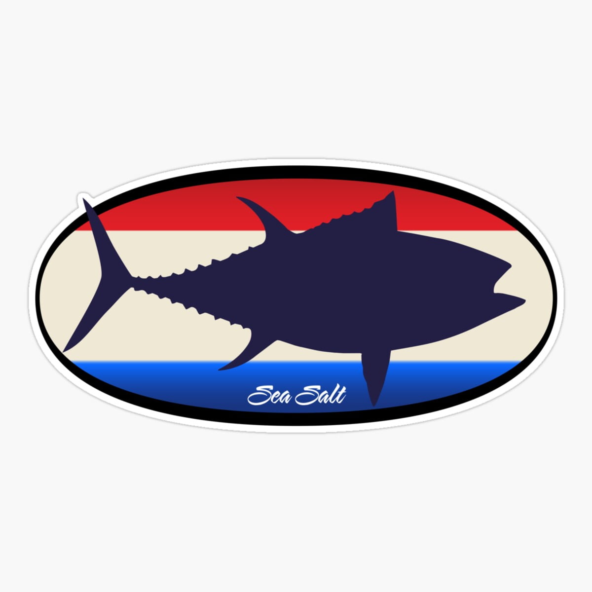 Maneki Bluein Tuna Art Retro Red White And Blue Er, Phone Decal Water ...