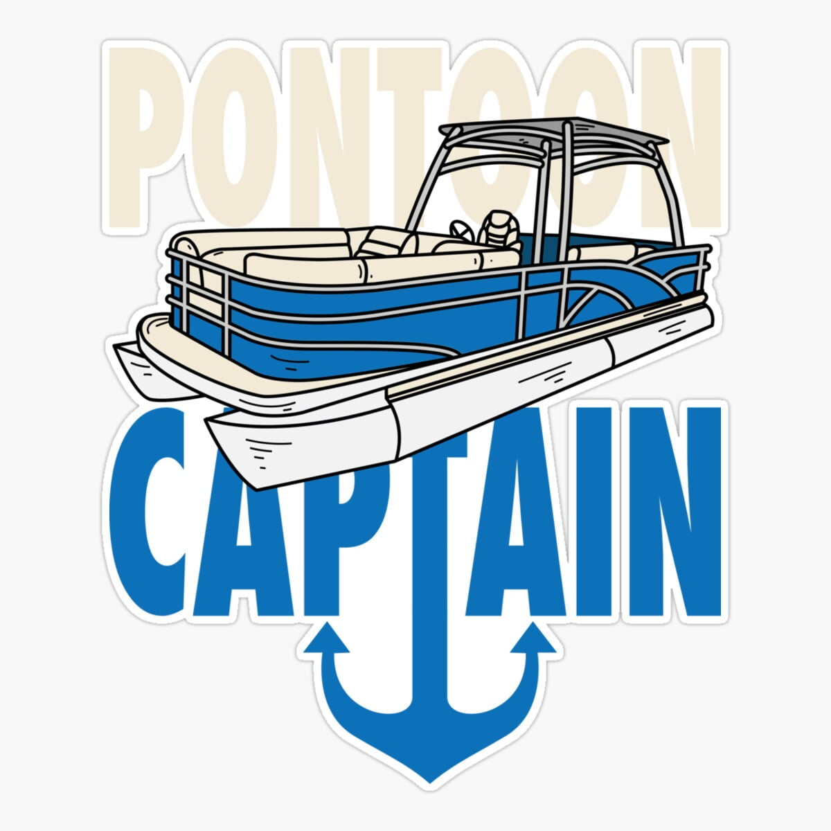 Maneki Boating, Pontoon Captain Shirt Er, Phone Decal Water Bottle ...