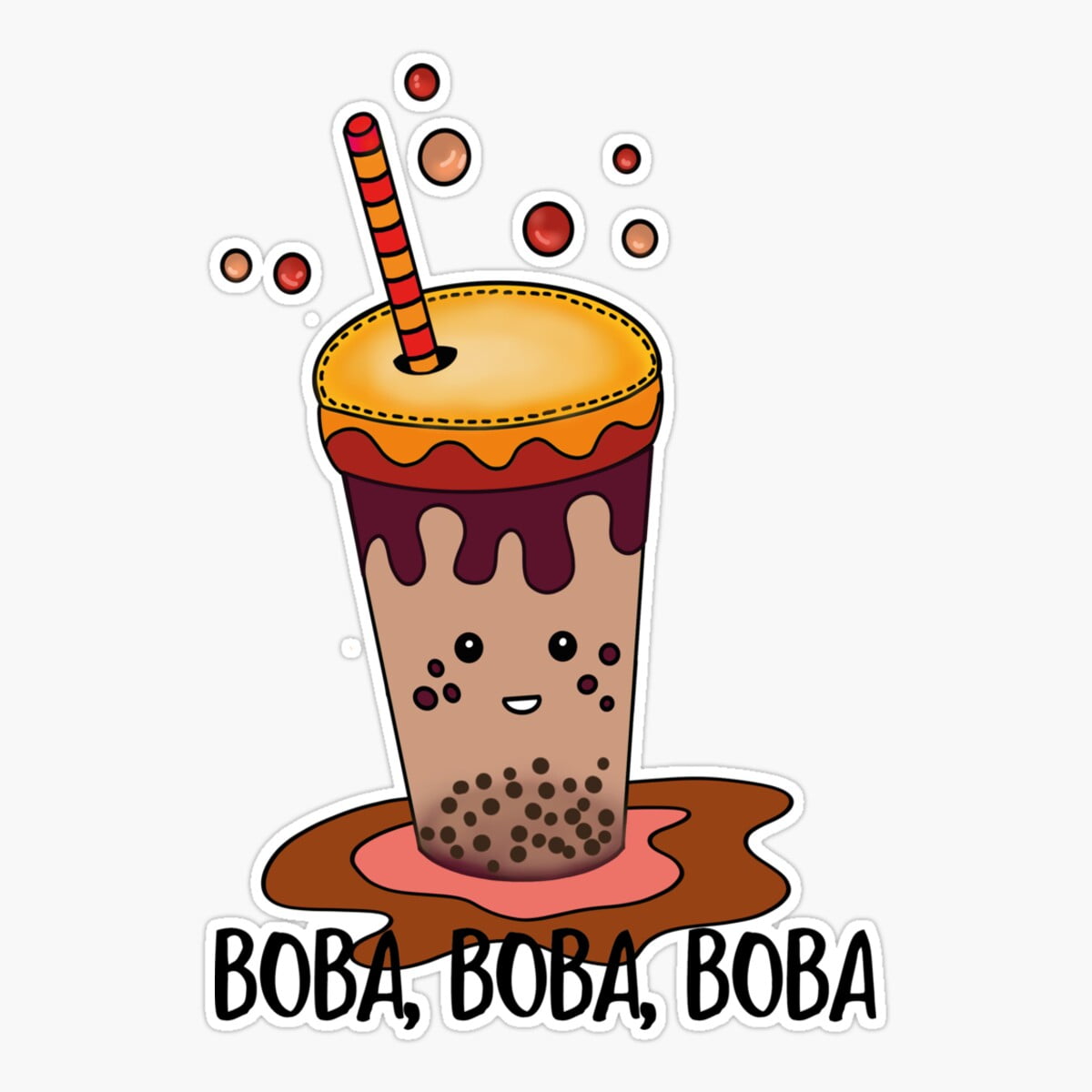 Maneki Boba Tea, Boba, Boba, Boba Er, Phone Decal Water Bottle Stickers ...