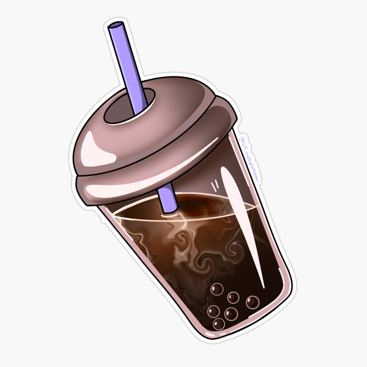 Maneki Boba Tea/Coffee Latte For Coffee Lovers (White Background) Er ...
