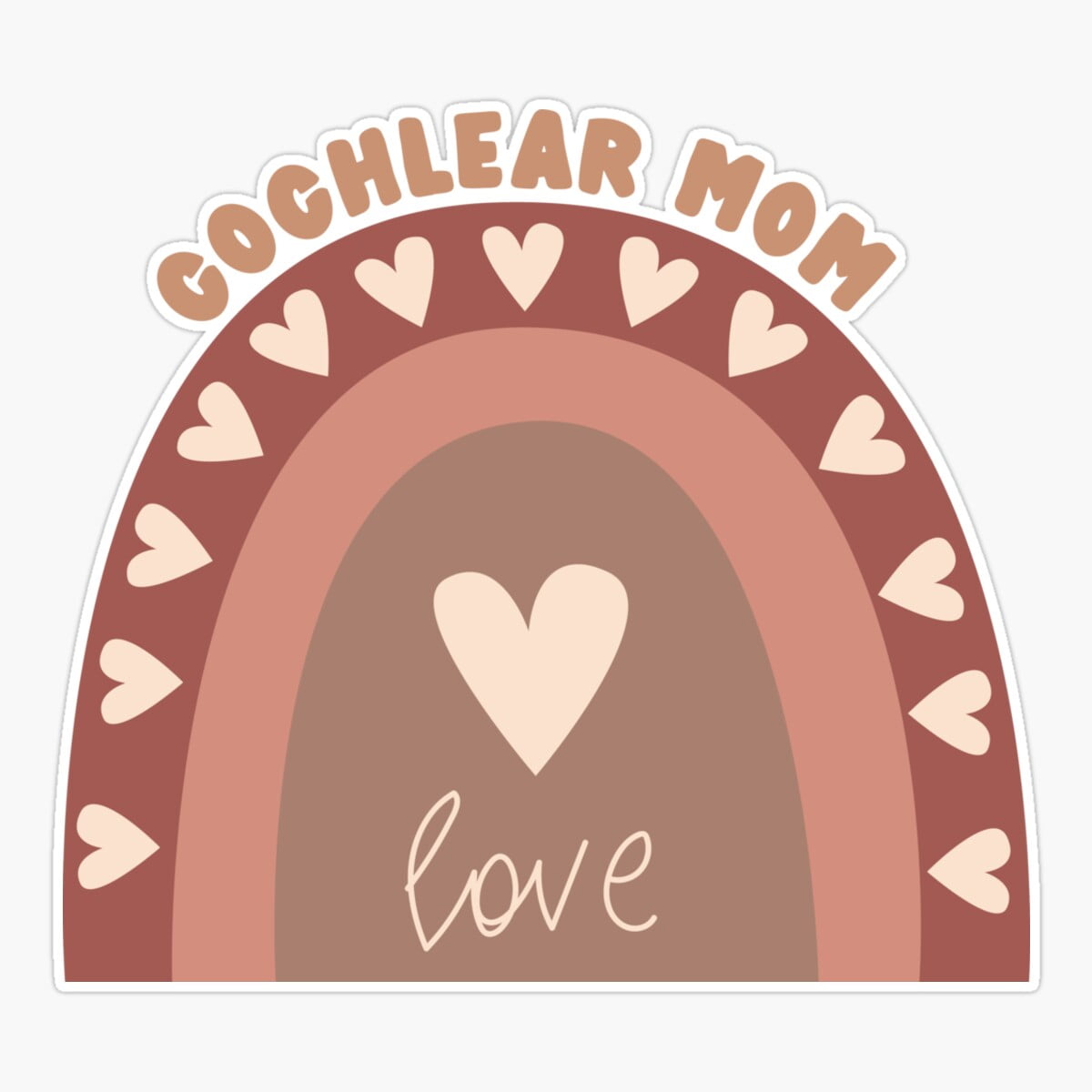 Maneki Boho Cochlear Mom Cute Deaf Pride Rainbow Cochlear Implant ...