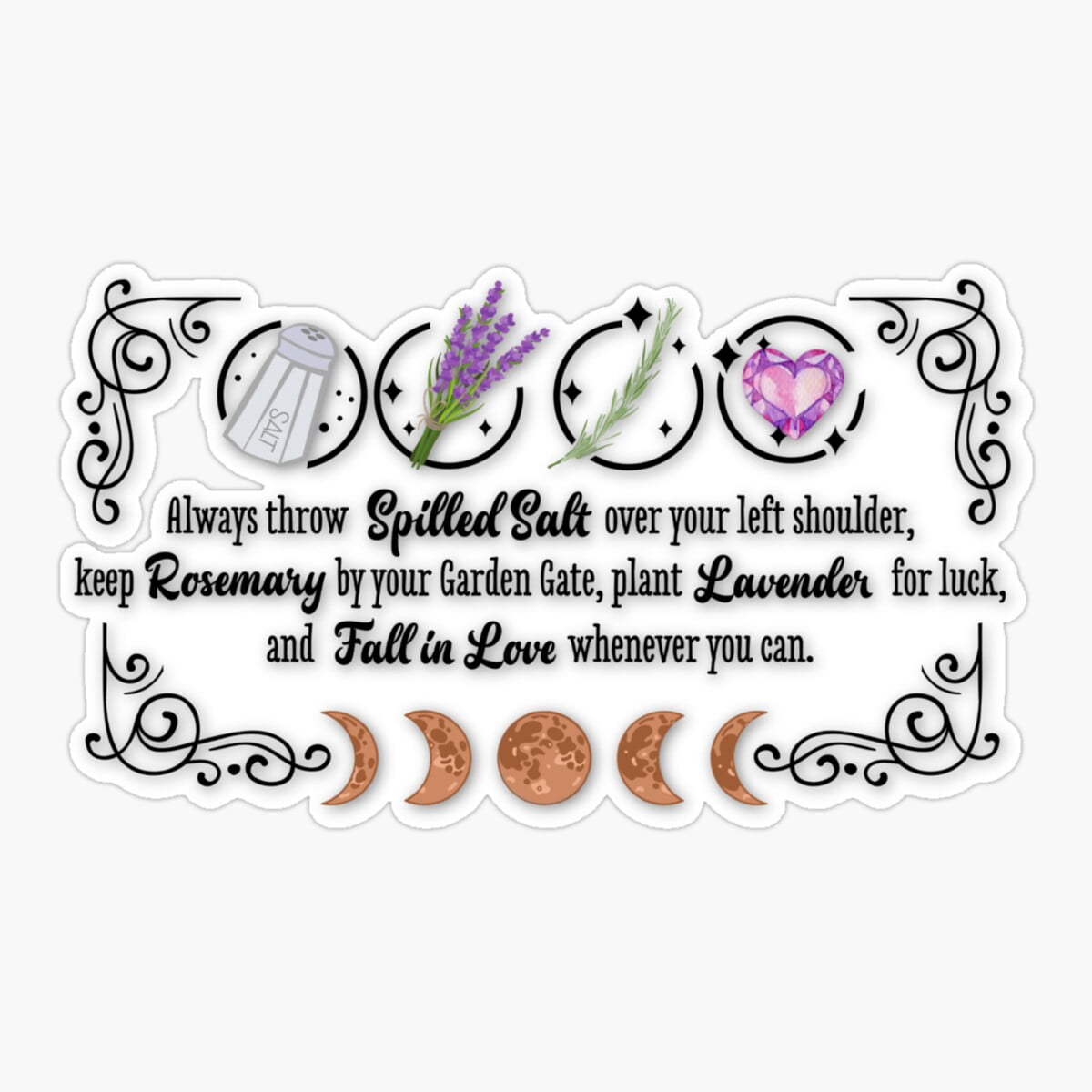 Maneki Boho Dusty Blue, Cottagecore - Always Throw Salt, Rosemary ...