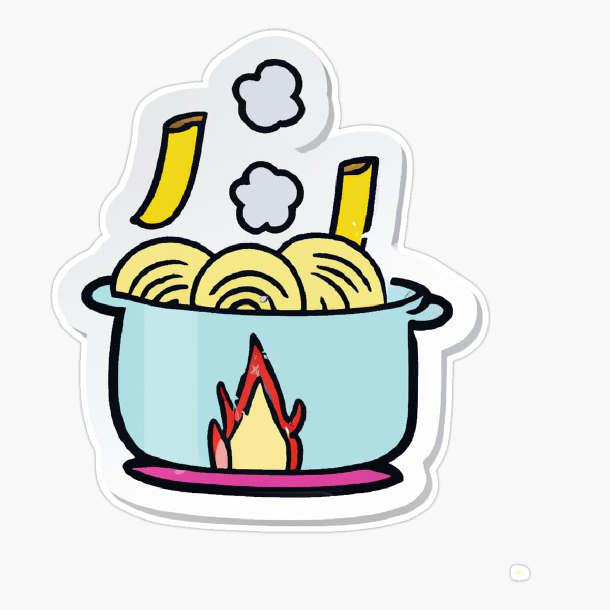 Maneki Boiling Pot O Pasta Sticker, Phone Decal Water Bottle Stickers ...
