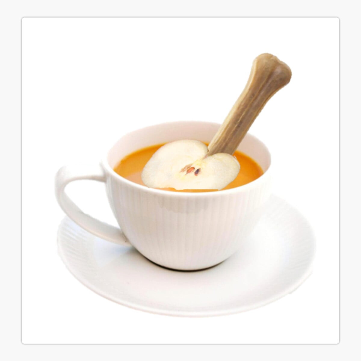 Maneki Bone Apple Tea Sticker, Phone Decal Water Bottle Stickers Car Decals, Funny Birthday Gift ...