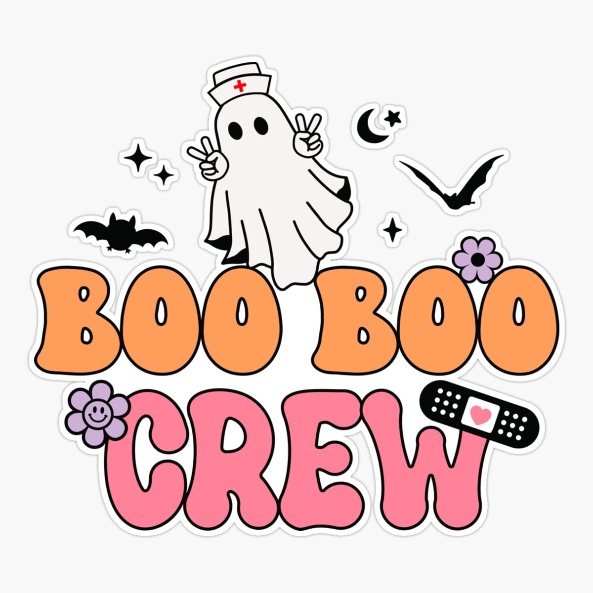 Maneki Boo Boo Crew Halloween Nurse Spooky Ghost Er, Phone Decal Water ...