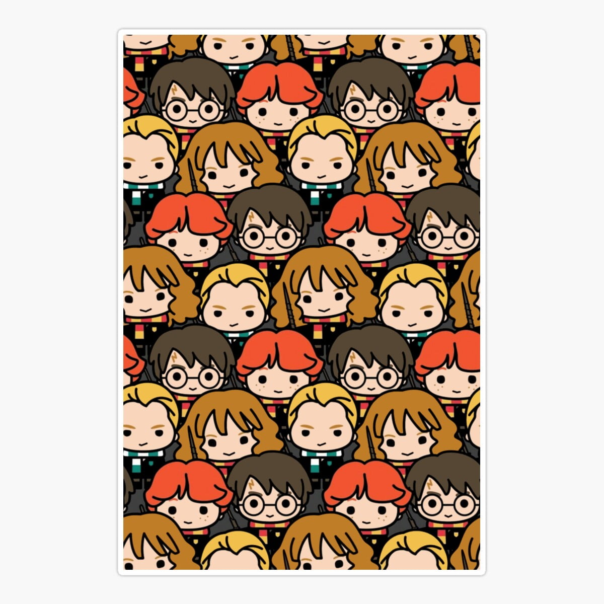 Maneki Book Characters Cute Chibi Sticker, Phone Decal Water Bottle ...