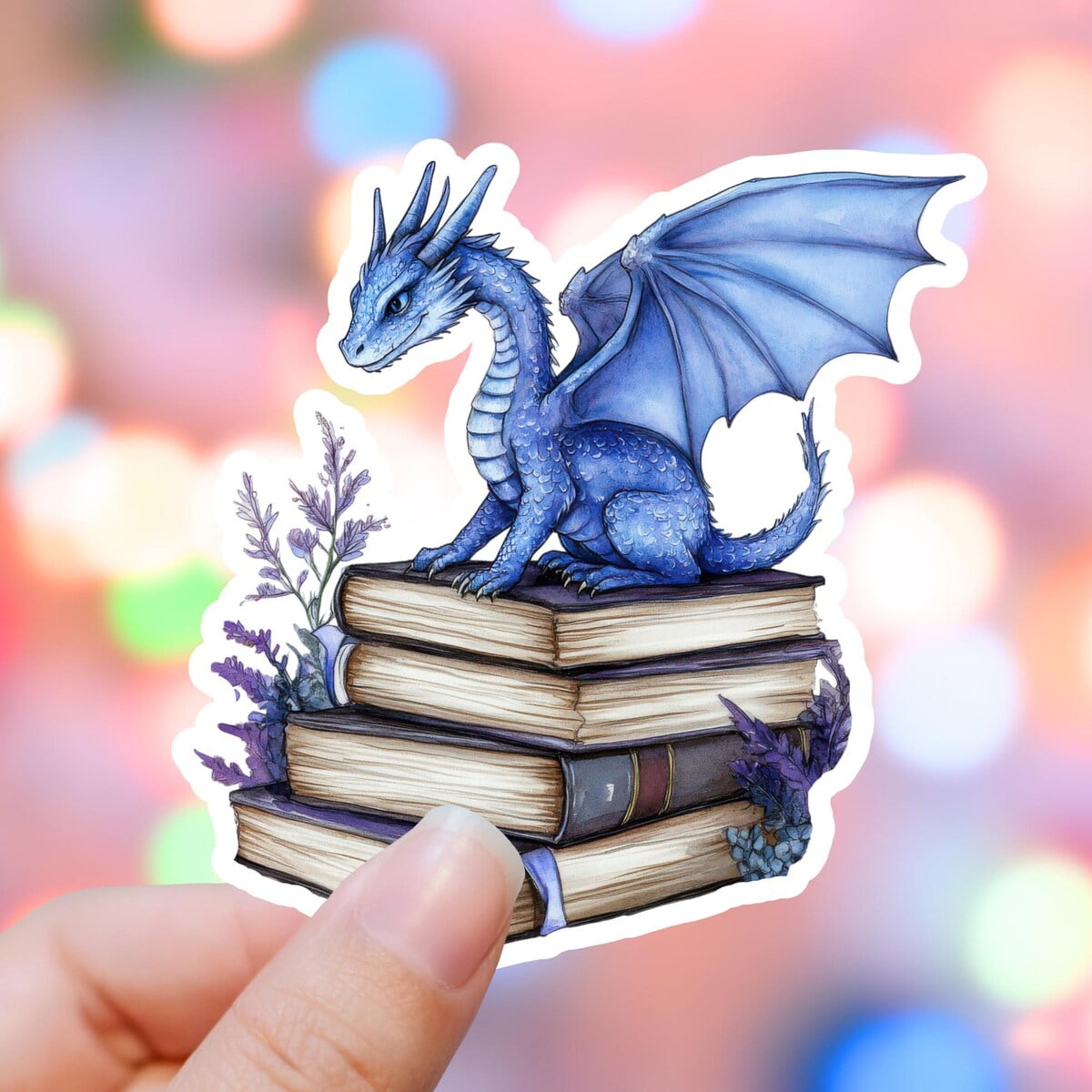 Maneki Book Dragon Stickers, Fantasy Sticker, Fourth Wing Decal ...