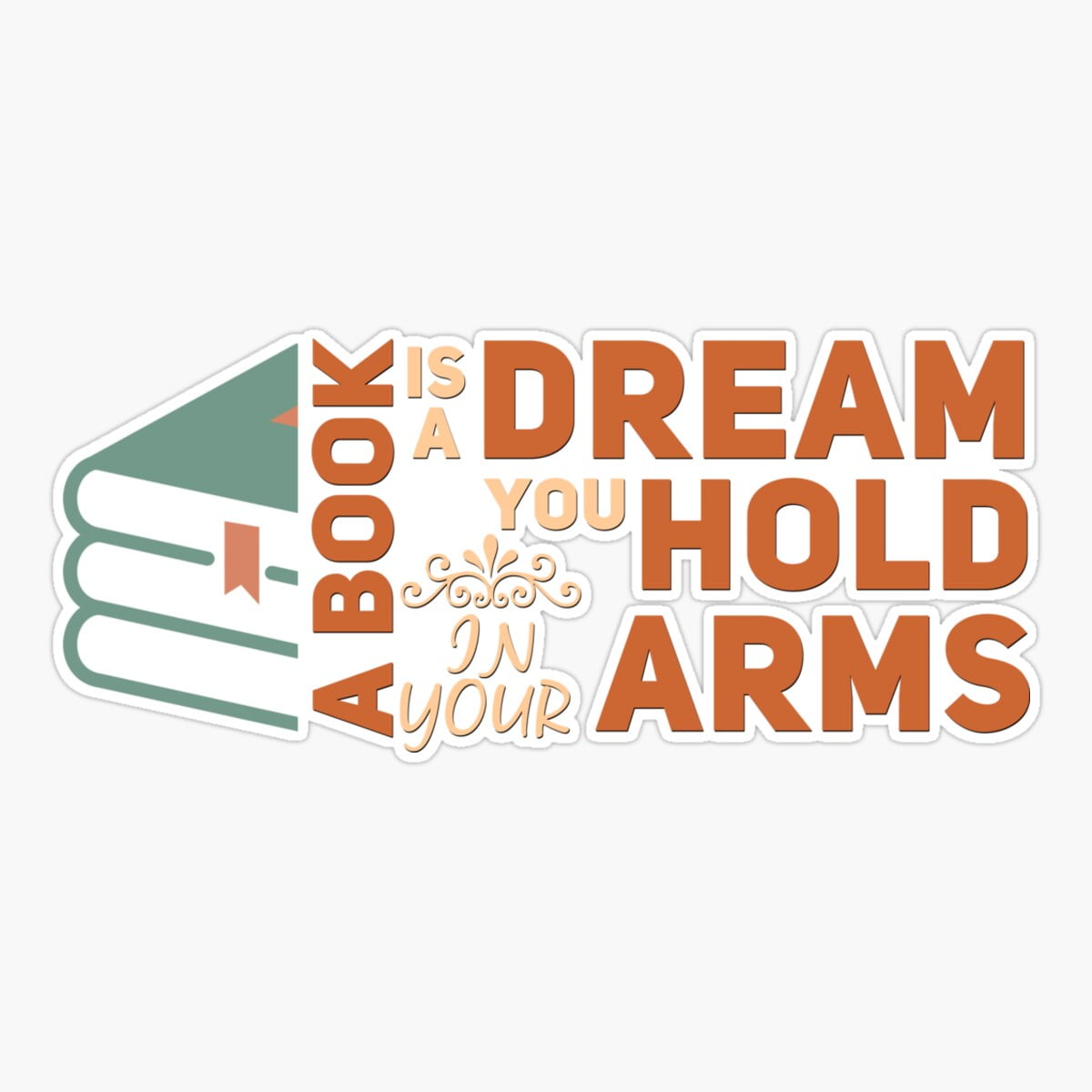 Maneki A Book Is A Dream You Hold In Your Arms - Hal Book Retro Color ...