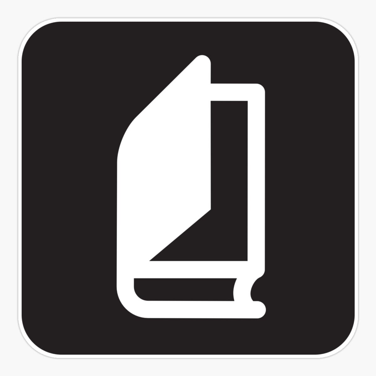 Maneki Book Logo Sticker, Phone Decal Water Bottle Stickers Car Decals ...