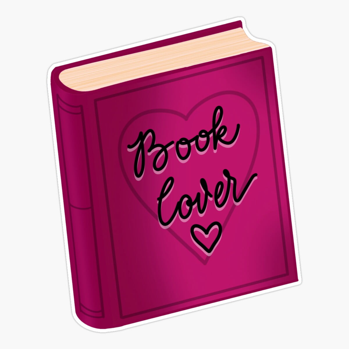 Maneki Book Lover Magenta Sticker, Phone Decal Water Bottle Stickers ...