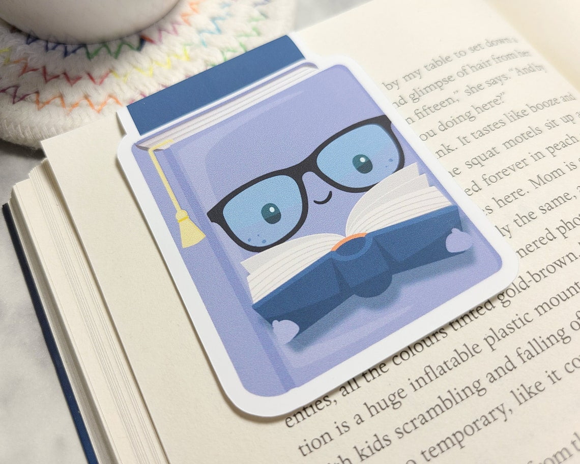 Maneki Book Reading Magnetic Bookmark, Cute Bookish Bookmark, Planner ...