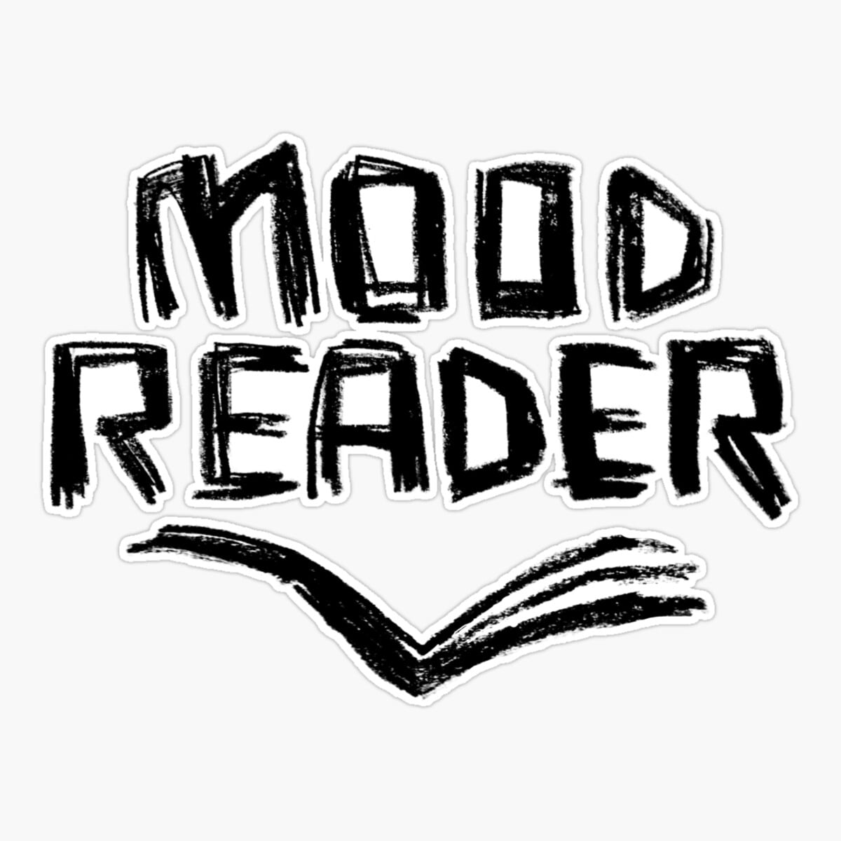 Maneki Book Reading Mood, Mood Reader Sticker, Phone Decal Water Bottle ...