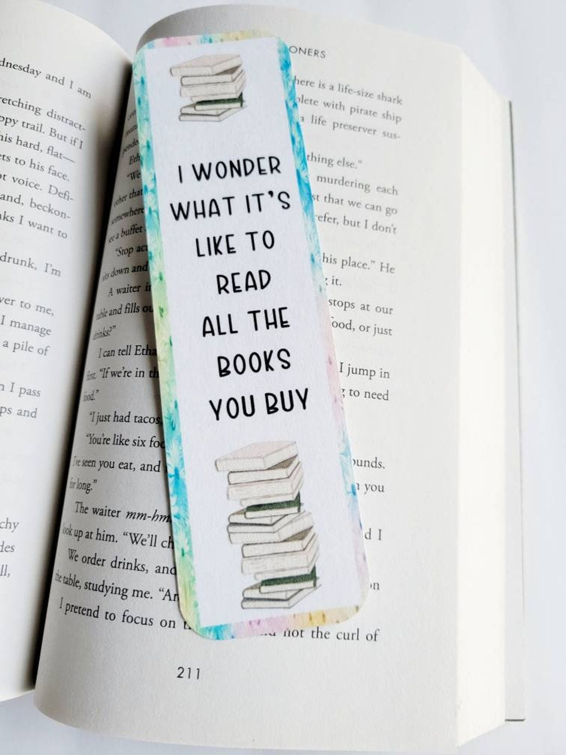 Maneki Bookmark-I Wonder What It'S Like To Read All The Books You Buy ...