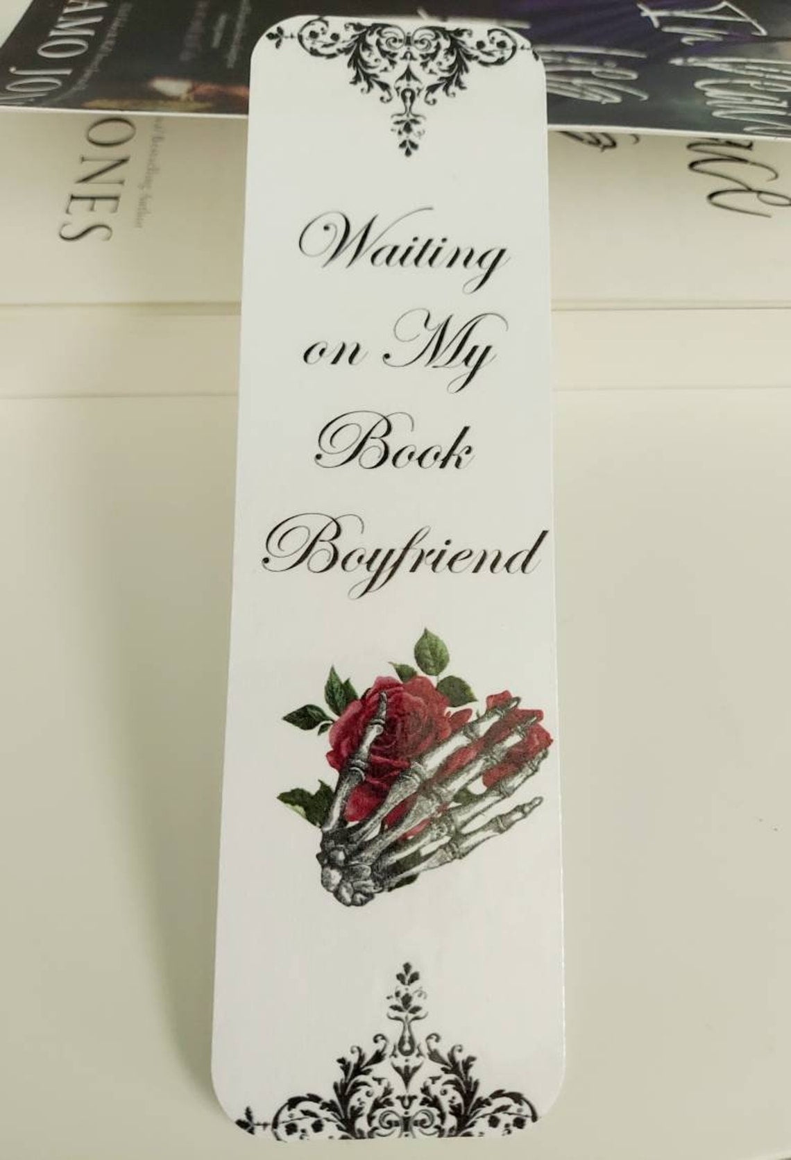 Maneki Bookmark-Waiting On My Book Boyfriend, Phone Decal Water Bottle ...