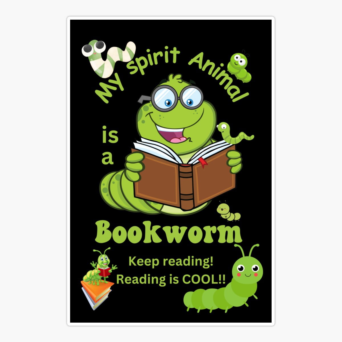 Maneki Bookworm, Reading Is Cool, Keep Reading, - Reading Poster ...