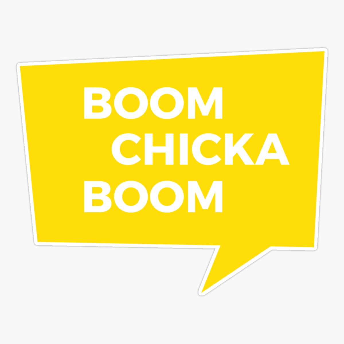 Maneki Boom Chicka Boom Speech Bubble Sticker, Phone Decal Water Bottle ...