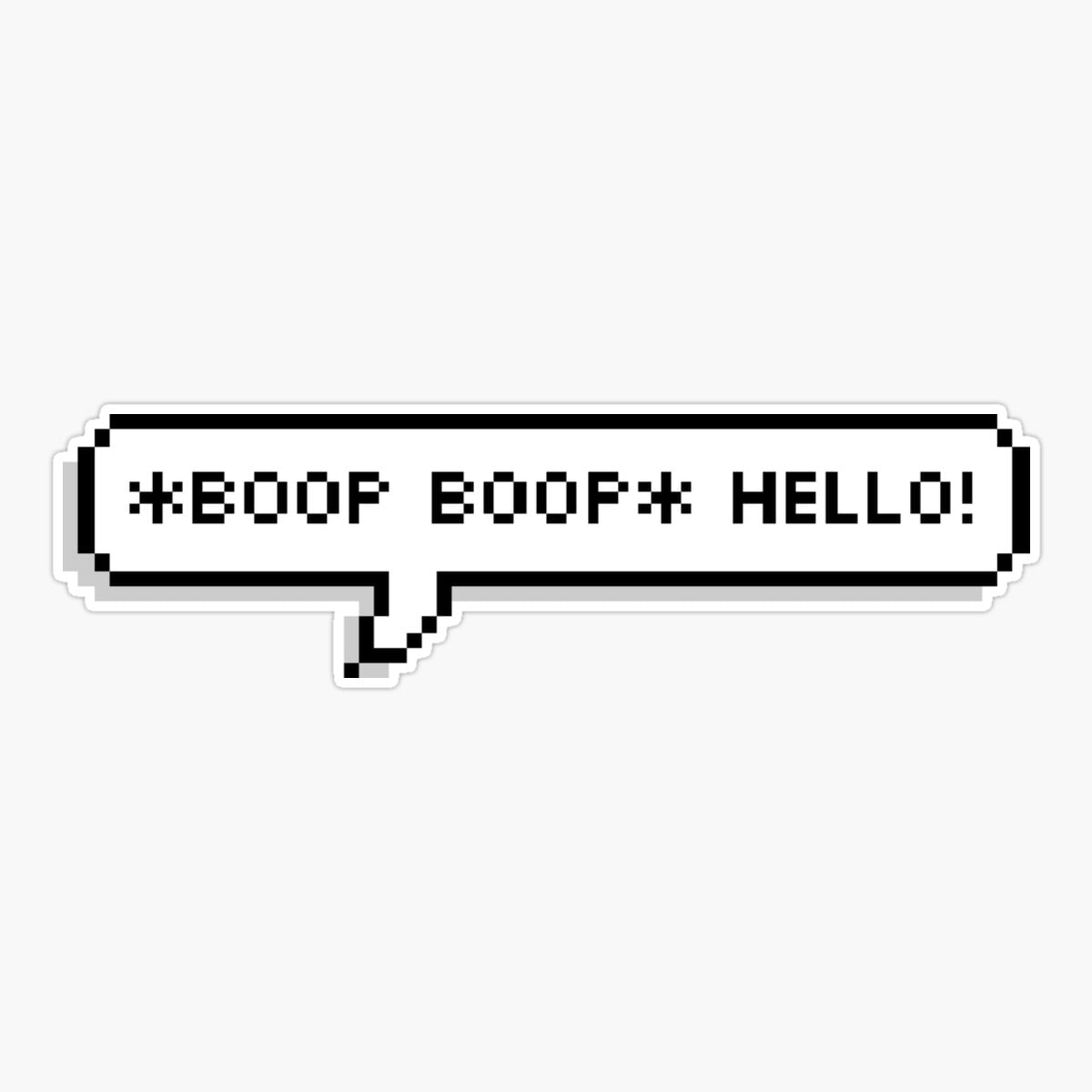 Maneki *Boop Boop* Hello Sticker, Phone Decal Water Bottle Stickers Car ...