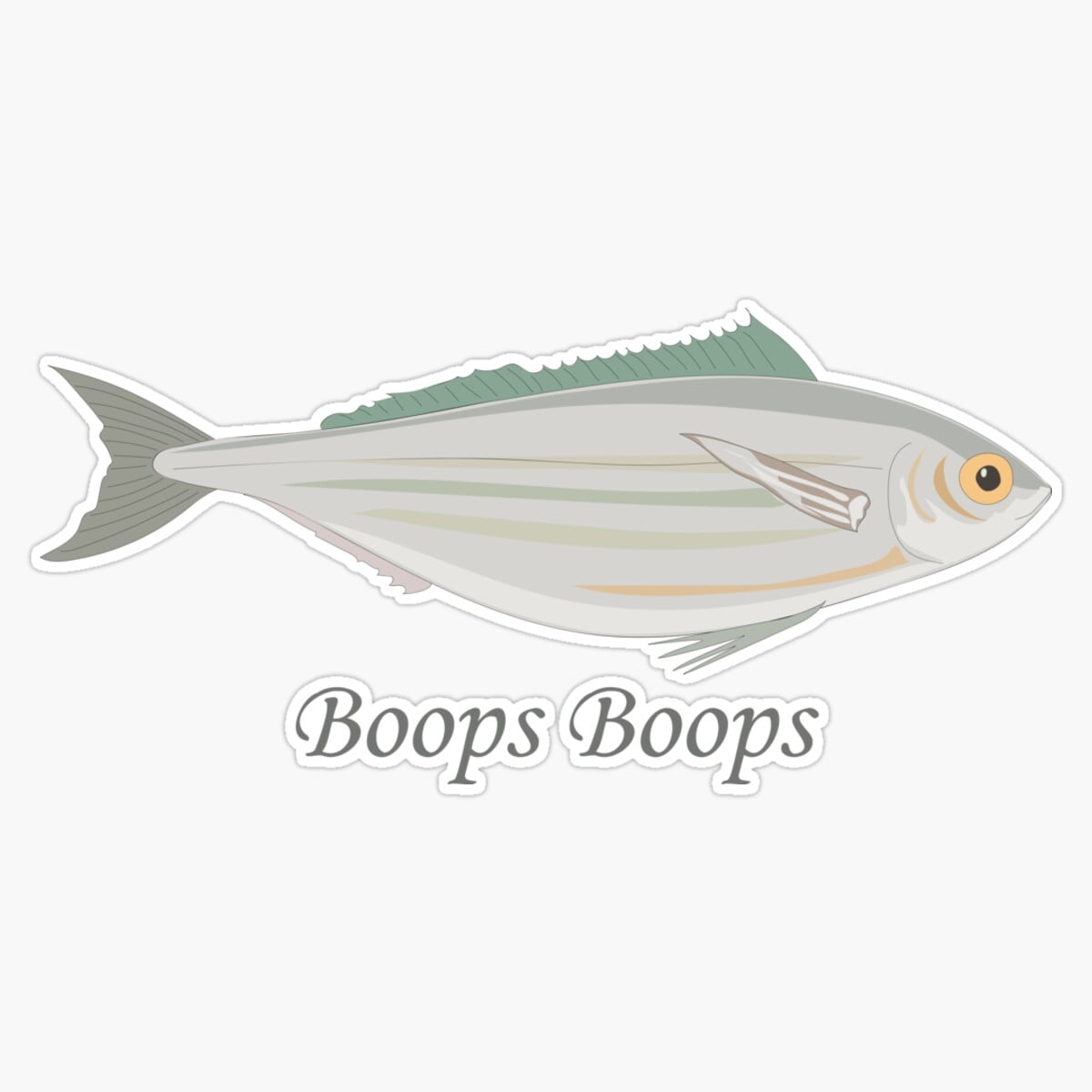 Maneki Boops Boops The Fish Er, Phone Decal Water Bottle Stickers Car Decals, Funny Birthday ...